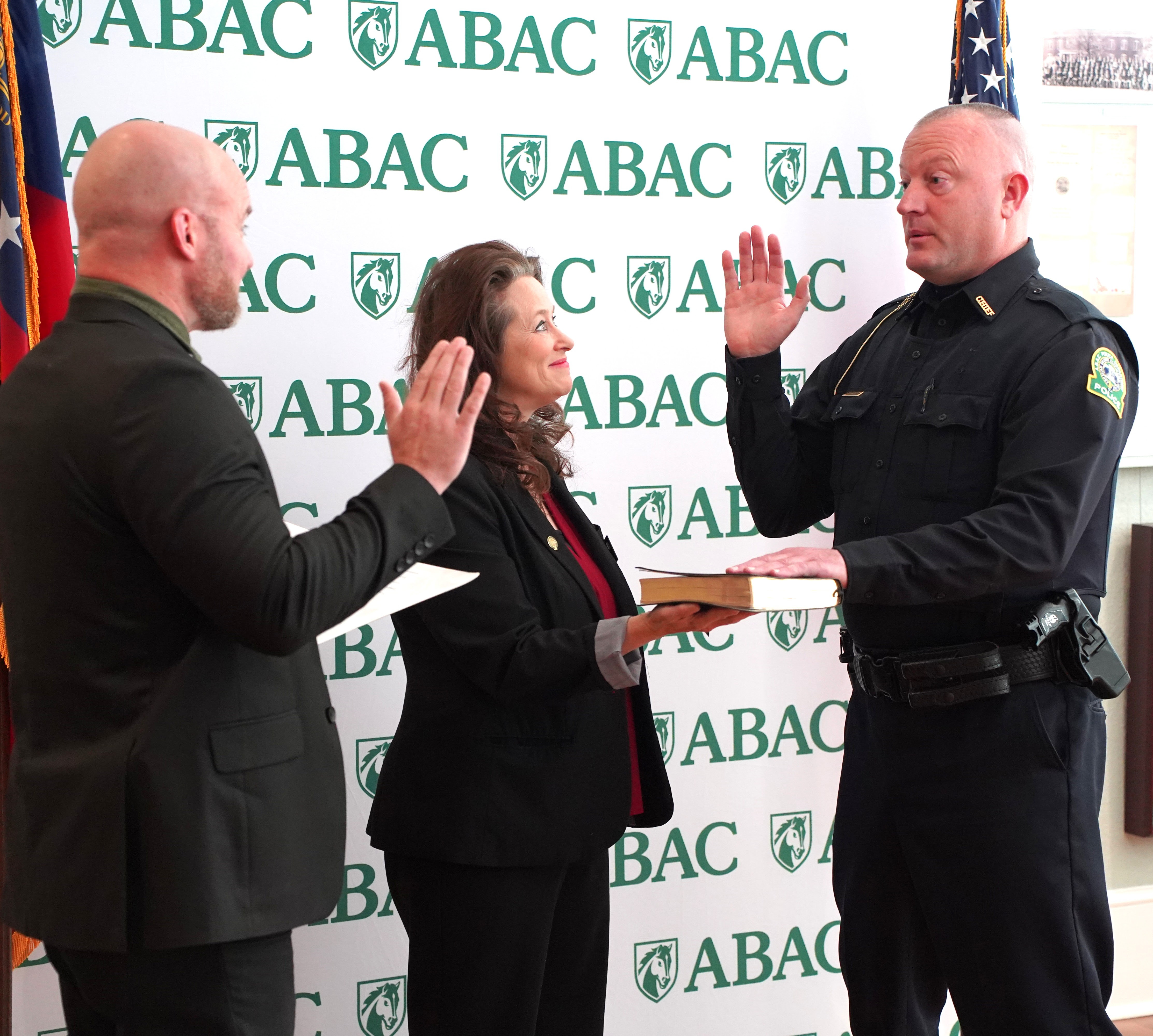 Mike Tompkins sworn in as chief of police at Abraham Baldwin ...